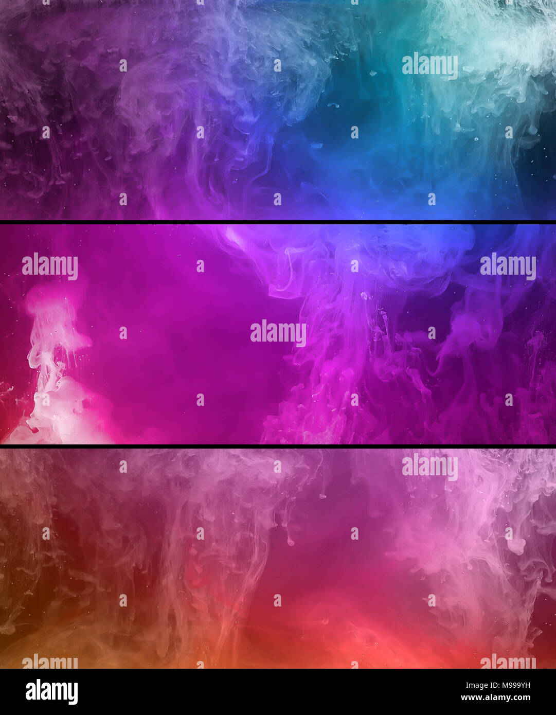 White paint spill flowing and swirling into a colorful liquid, abstract ...