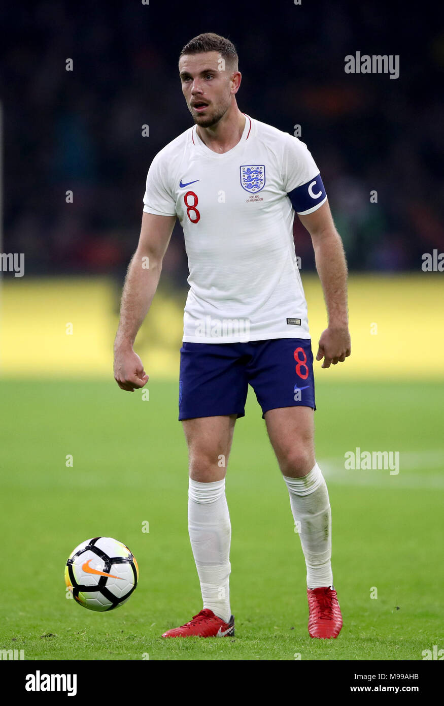 England's Jordan Henderson in action during the international friendly ...