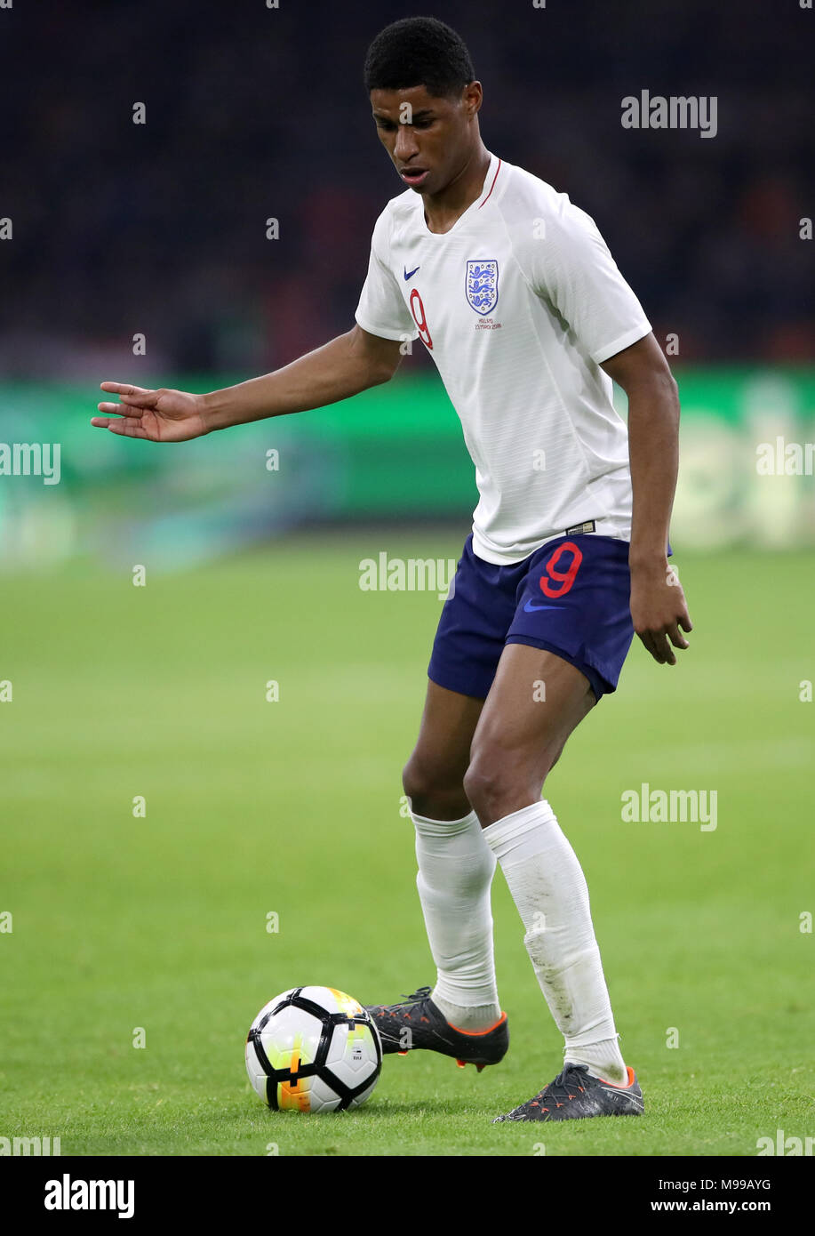 England's Marcus Rashford in action during the international friendly ...
