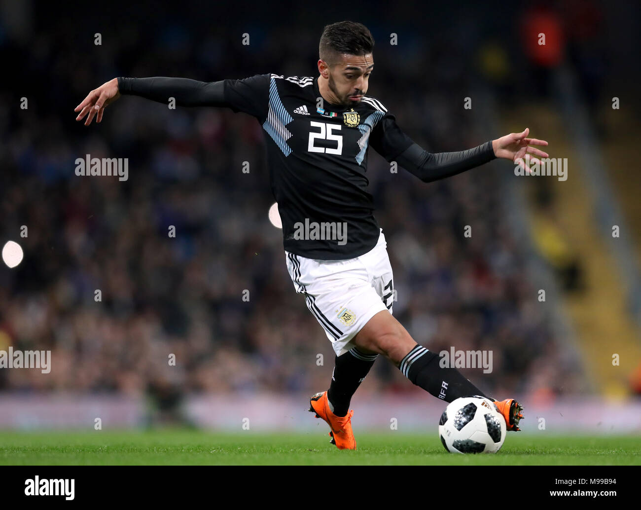 Argentina's Manuel Lanzini during the international friendly match at ...