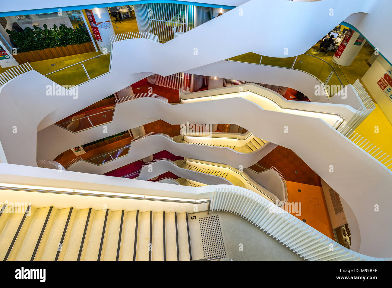 Melbourne, Australia - Interior of the Medibank building in Docklands ...