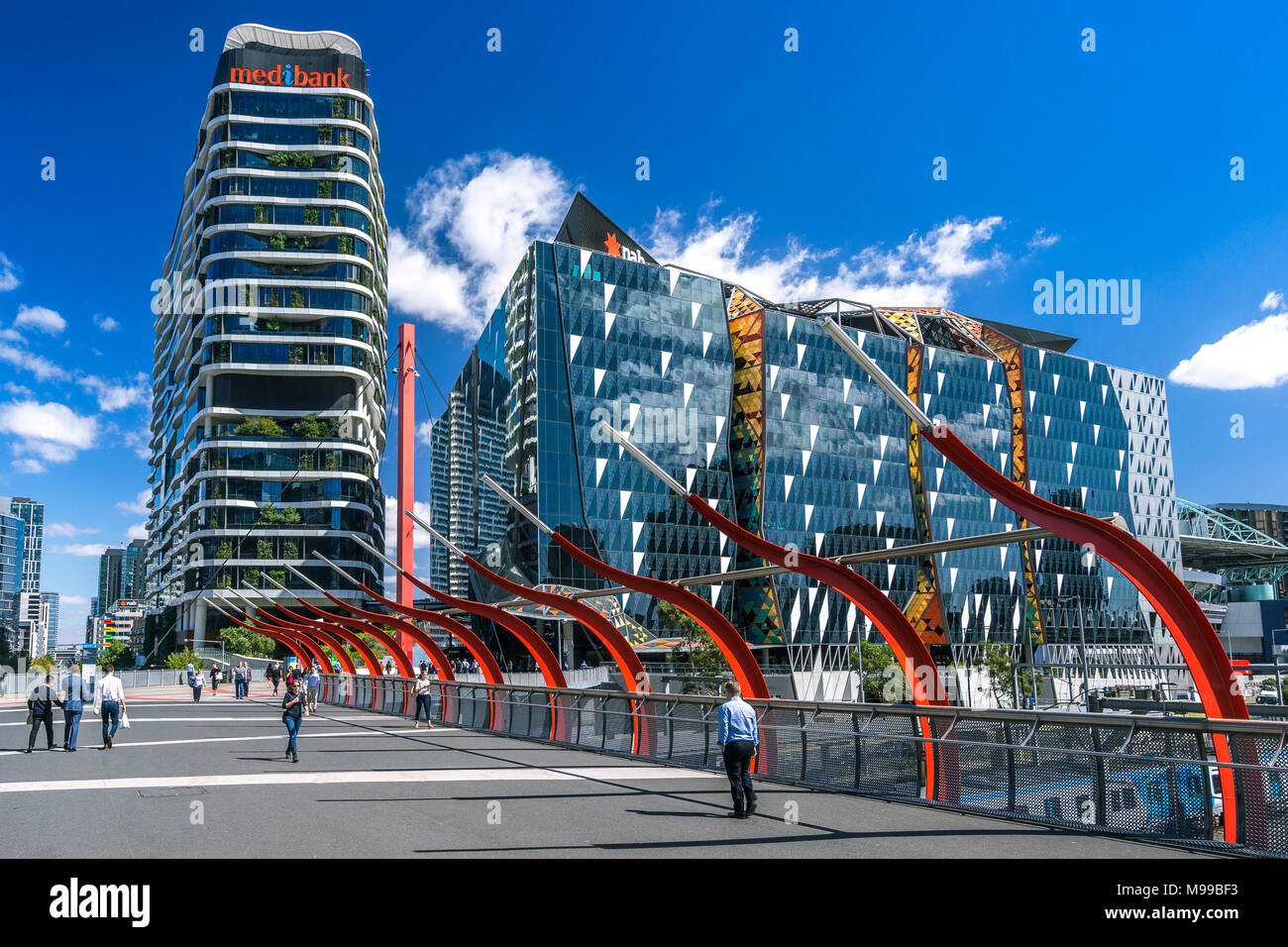 Melbourne, Australia - NAB and Medibank buildings in Docklands Stock ...