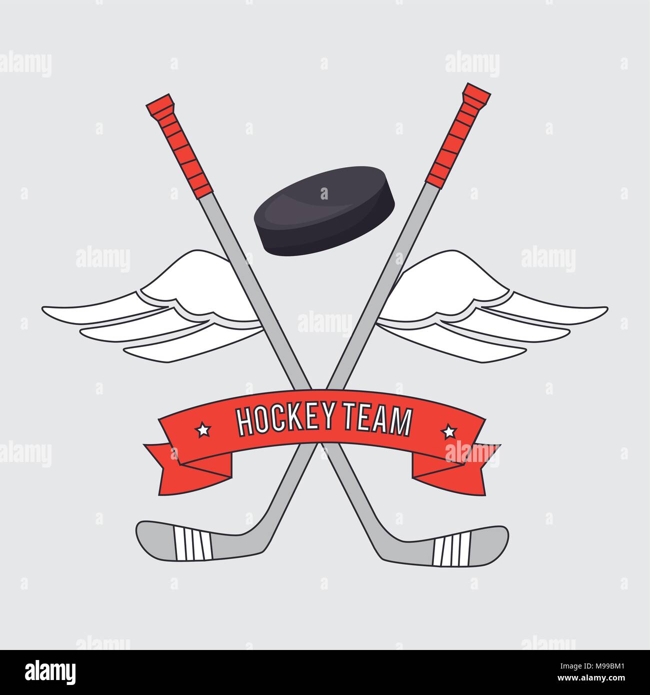 Hockey sport game graphic design, vector illustration Stock Vector ...