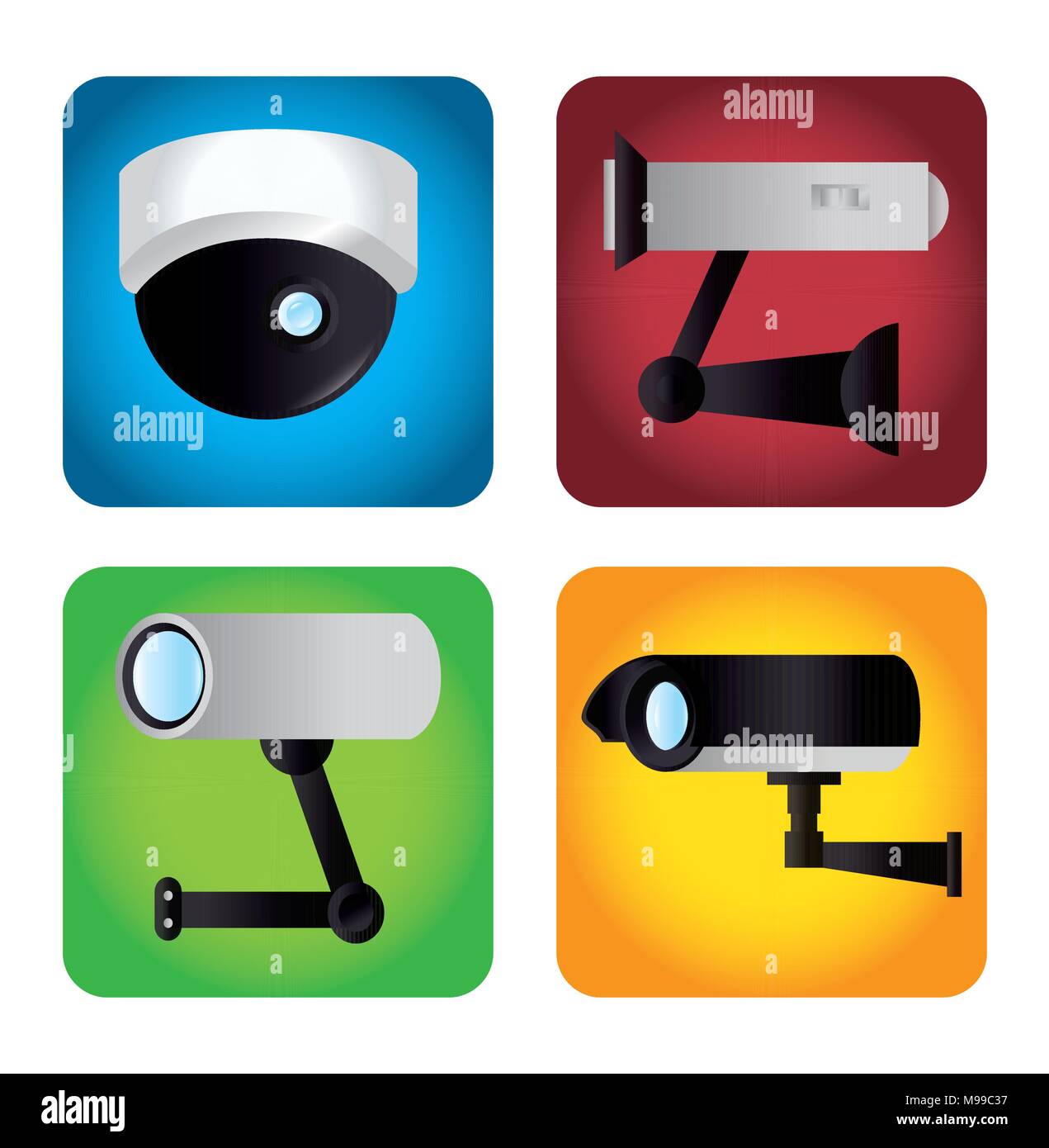 Security system and surveillance graphic design, vector illustration ...