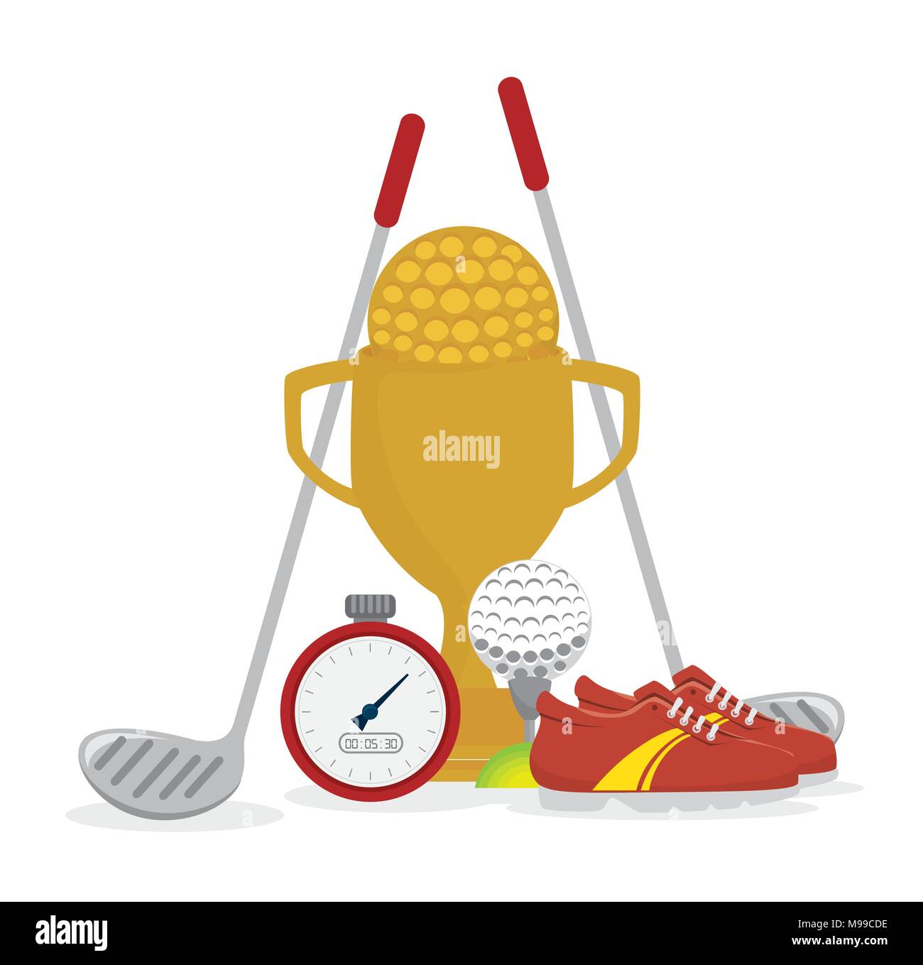 Golf club sport game graphic design, vector illustration eps10 Stock ...