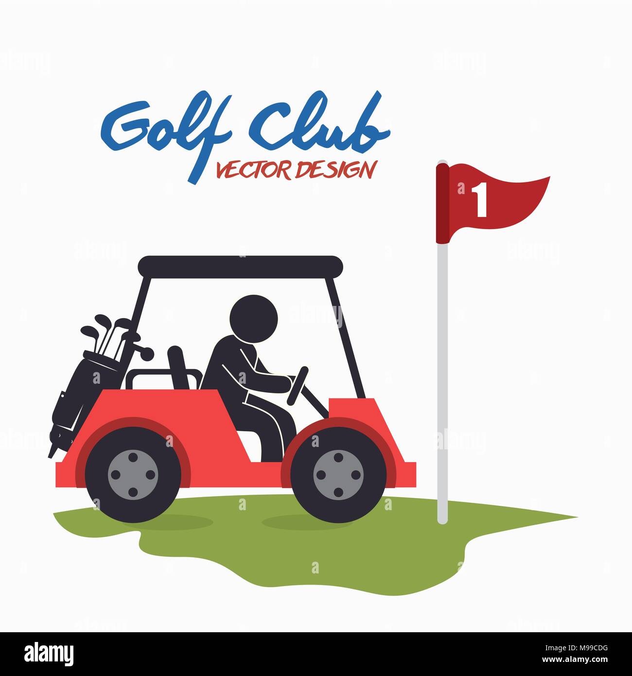 Golf club sport game graphic design, vector illustration eps10 Stock ...