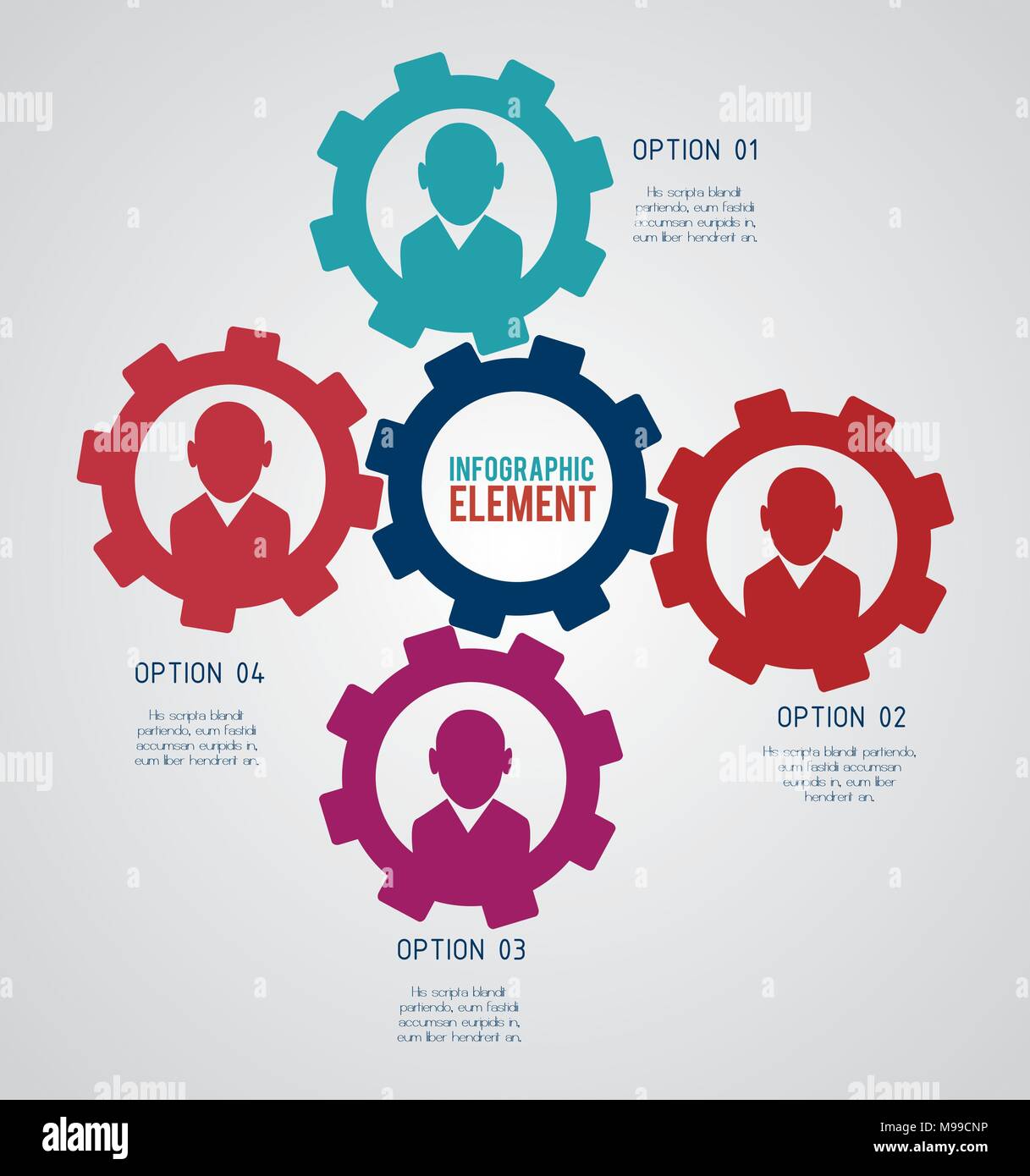 Cogs vector infographic hi-res stock photography and images - Alamy