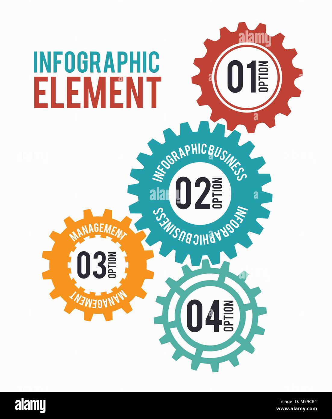 Cogs vector infographic hi-res stock photography and images - Alamy