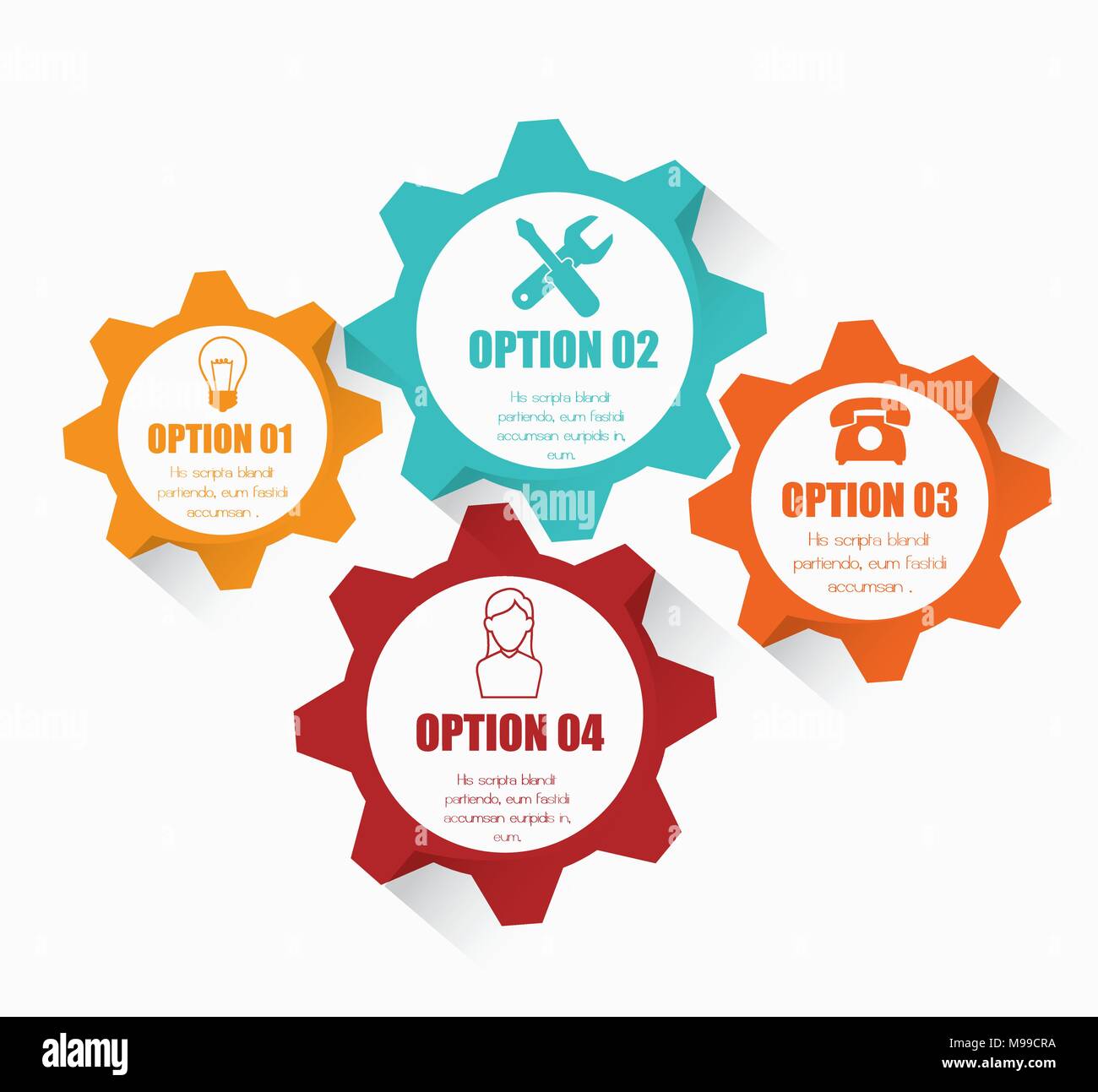 Cogs vector infographic hi-res stock photography and images - Alamy