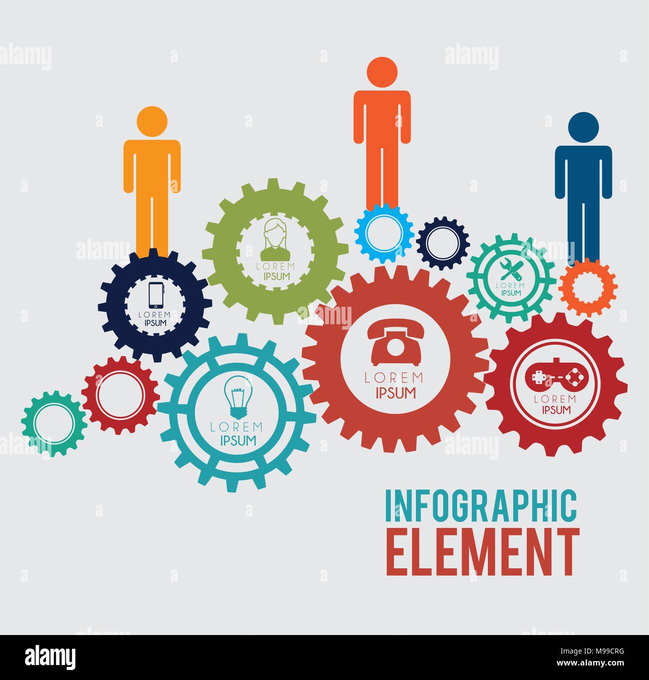 Gears, cogs or wheels graphic icons design, vector illustration eps10 ...