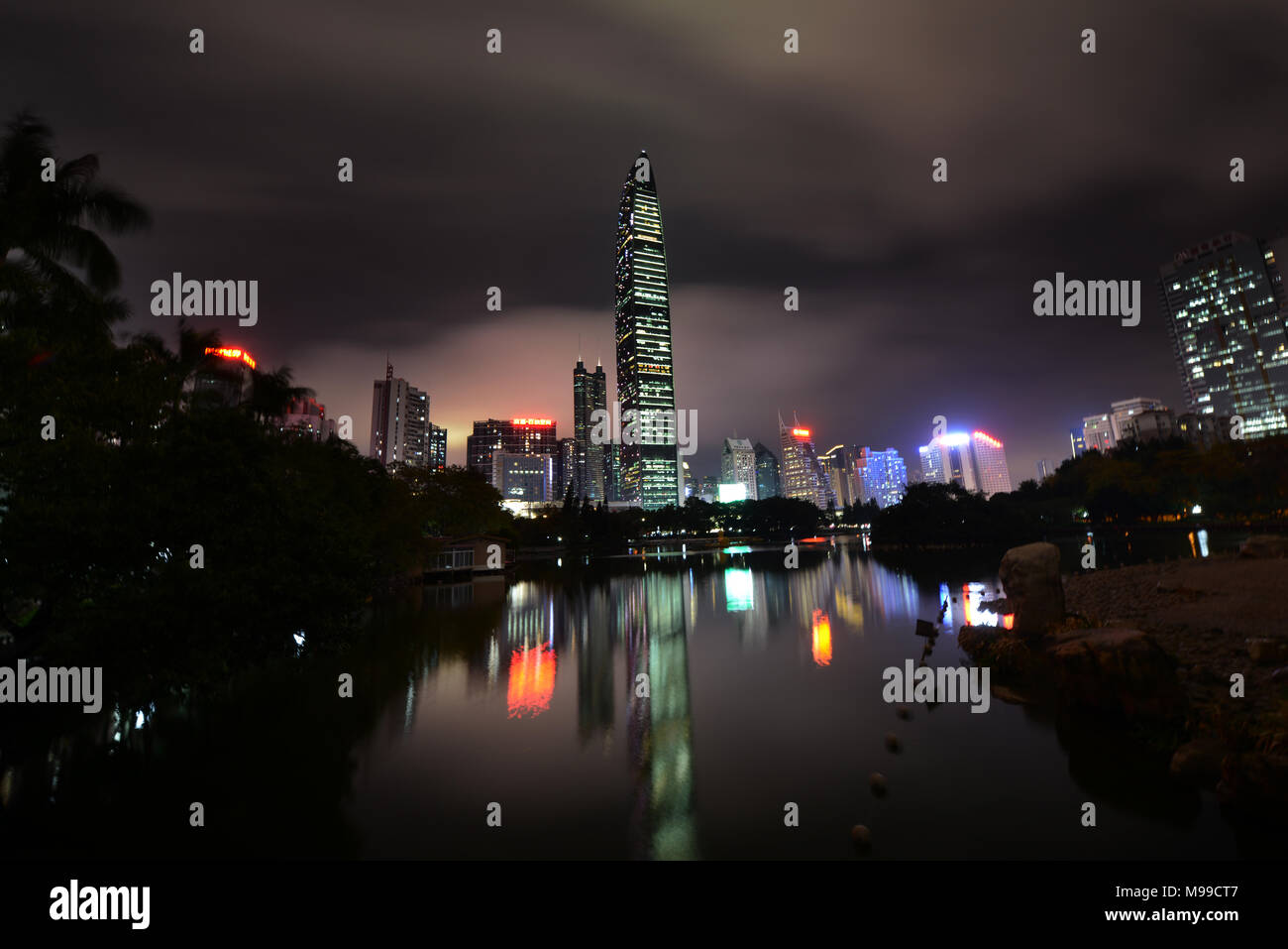 The KK100 skyscraper as seen from Lizhi Park Stock Photo - Alamy