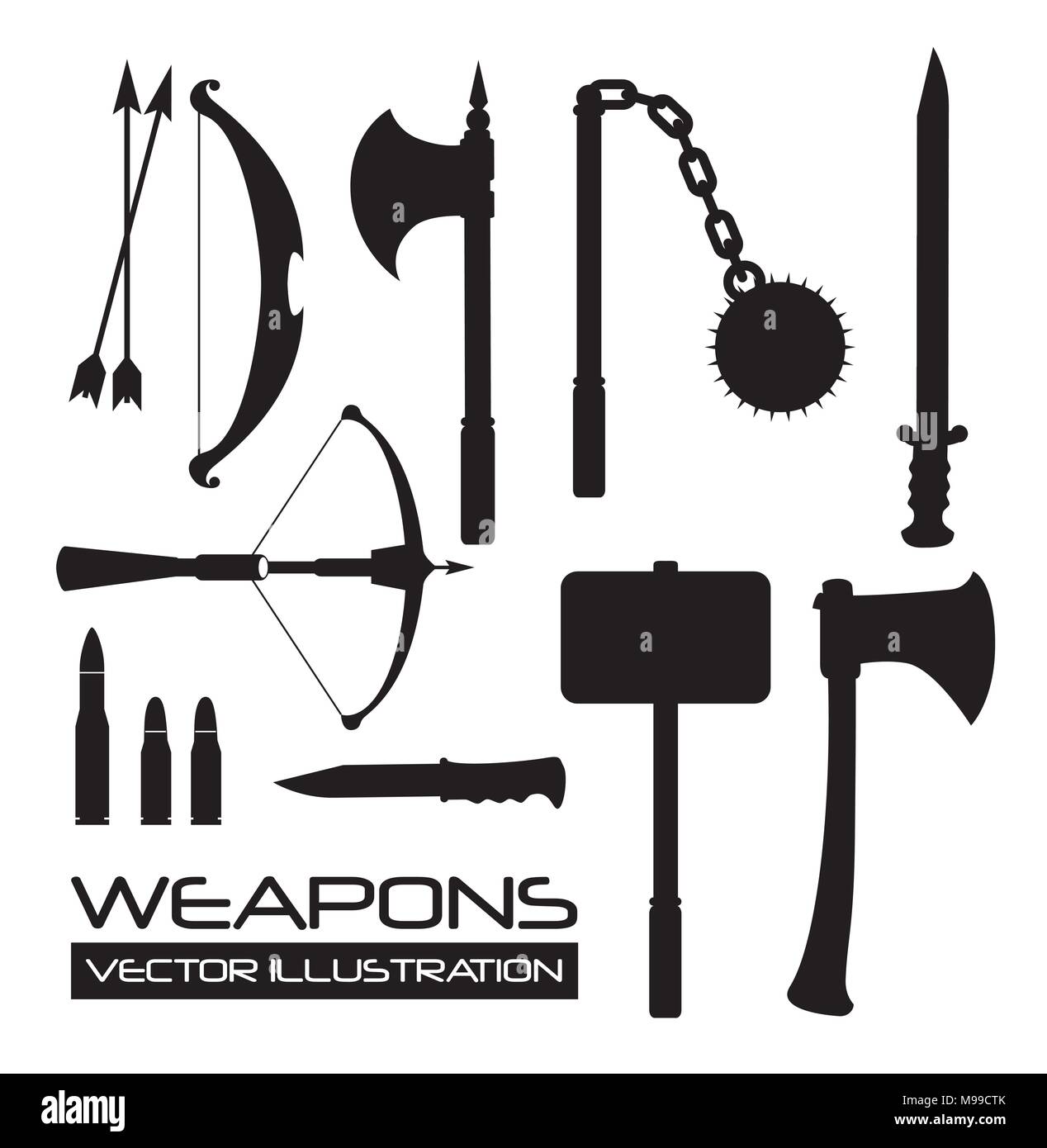 Weapons Vector High Resolution Stock Photography and Images - Alamy