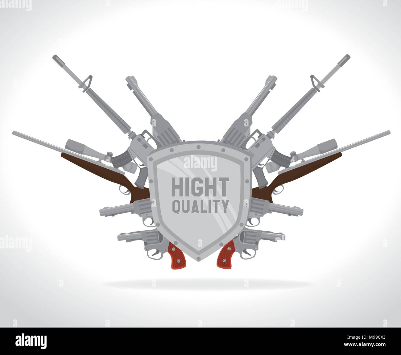 Guns and weapons icon graphic design, vector illustration eps10 Stock ...