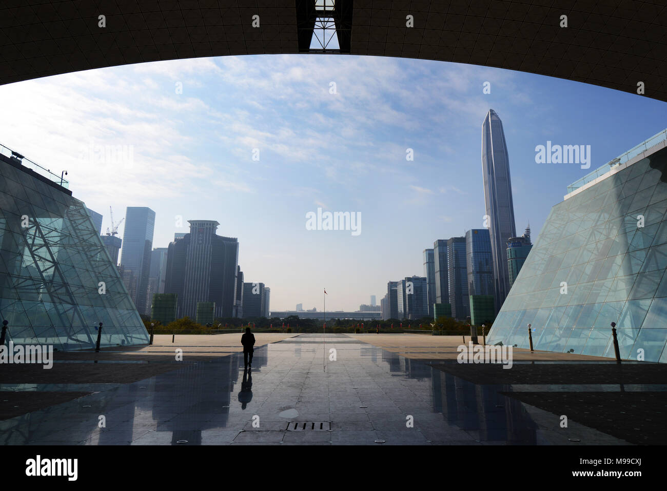 The Shenzhen Civic center in Futian's central business district Stock ...