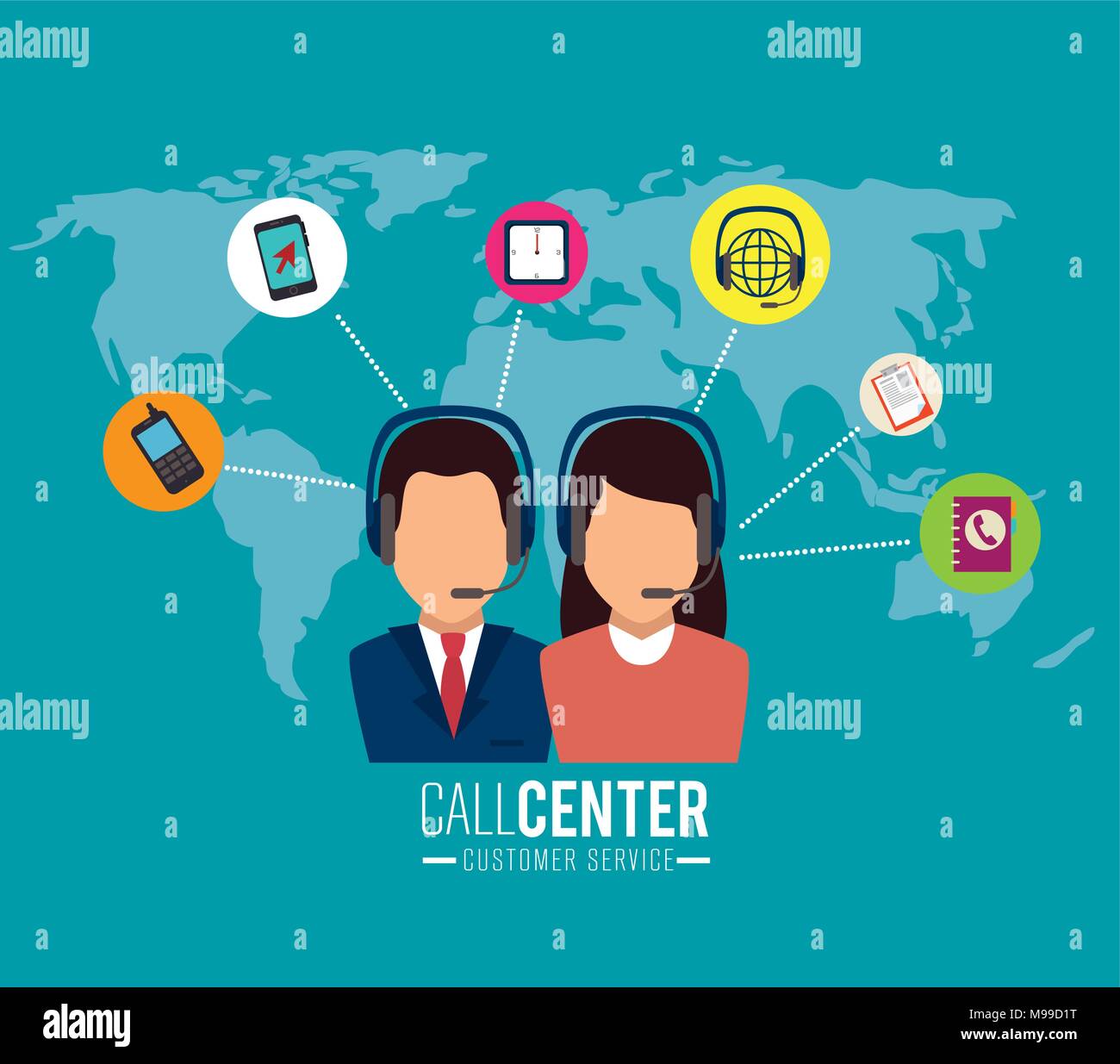 Customer service and technical support graphic design, vector ...
