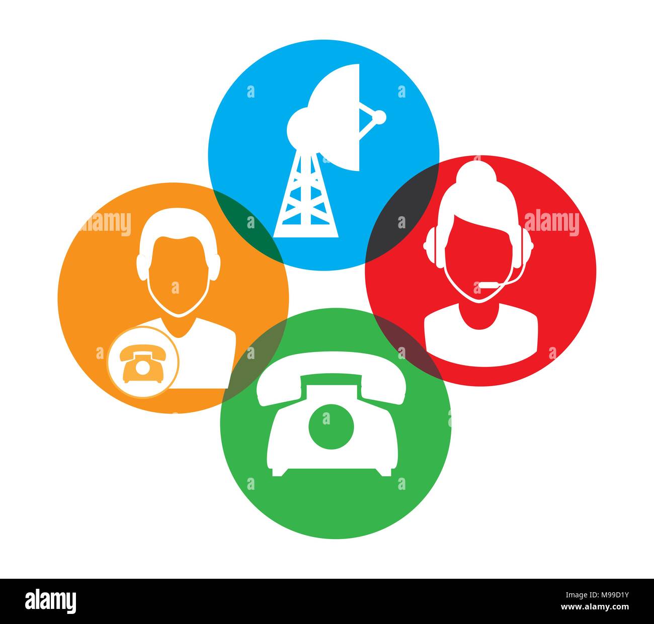 Customer service and technical support graphic design, vector ...