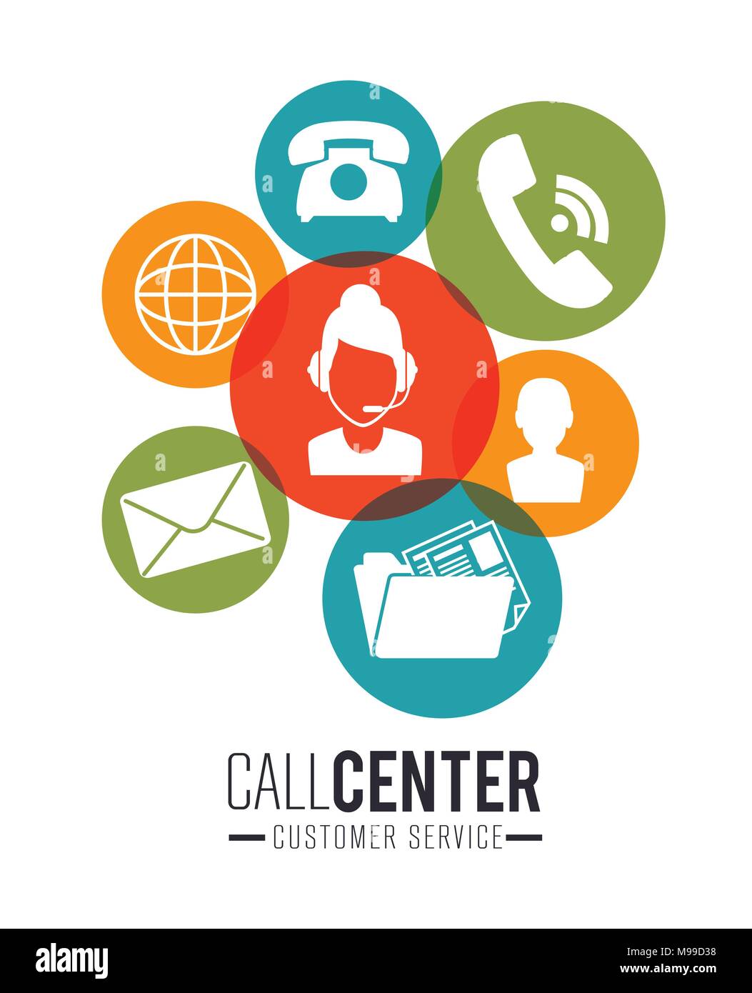 Customer service and technical support graphic design, vector ...