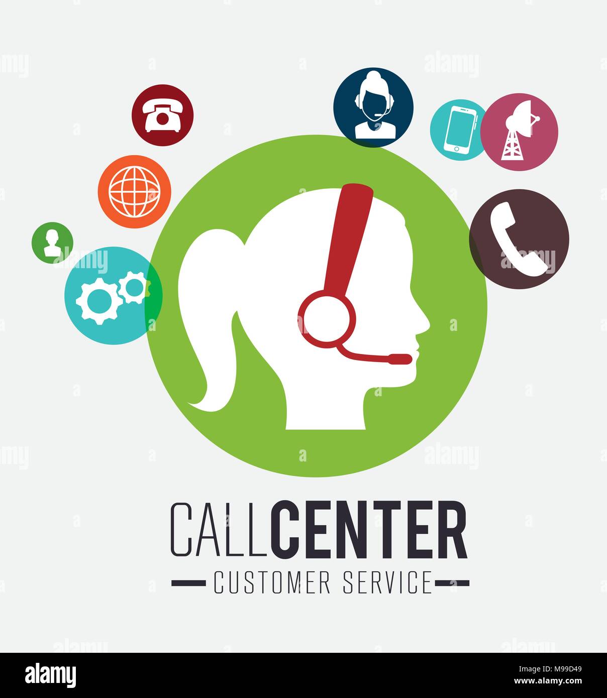 Customer service and technical support graphic design, vector ...
