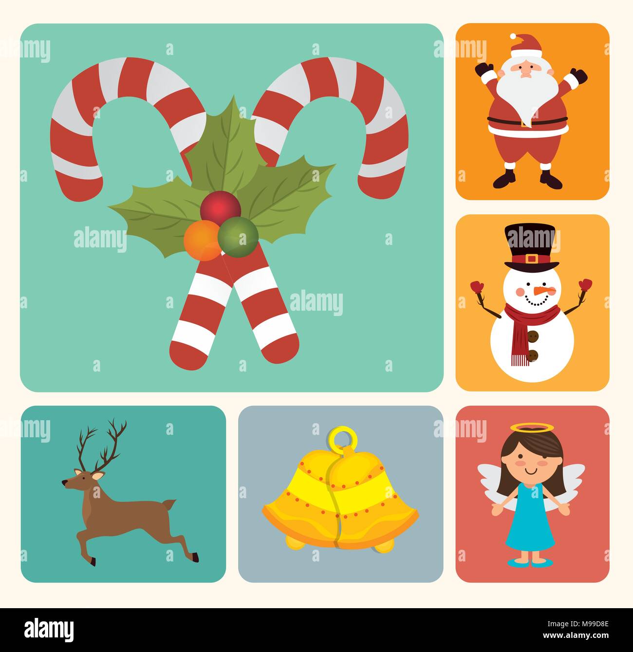 Merry christmas colorful card design Stock Vector Image & Art - Alamy