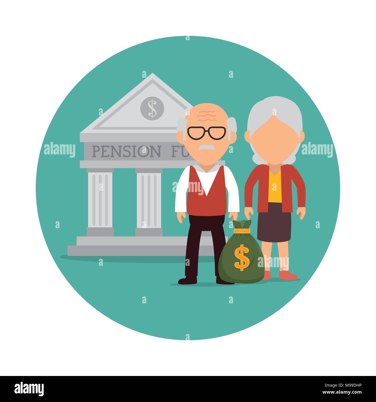Pension word Stock Vector Images - Alamy