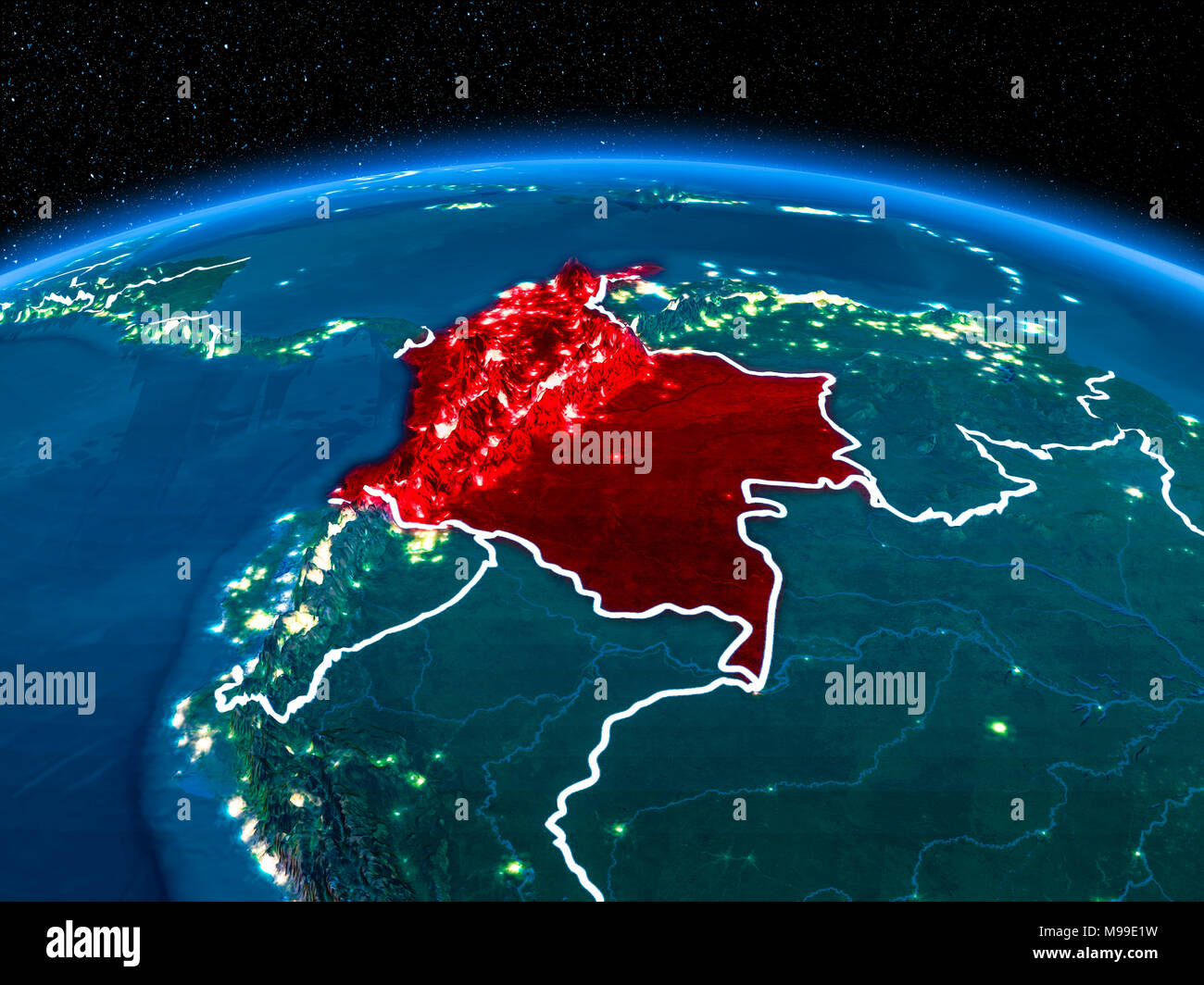 Satellite View Colombia Stock Photos & Satellite View Colombia Stock ...