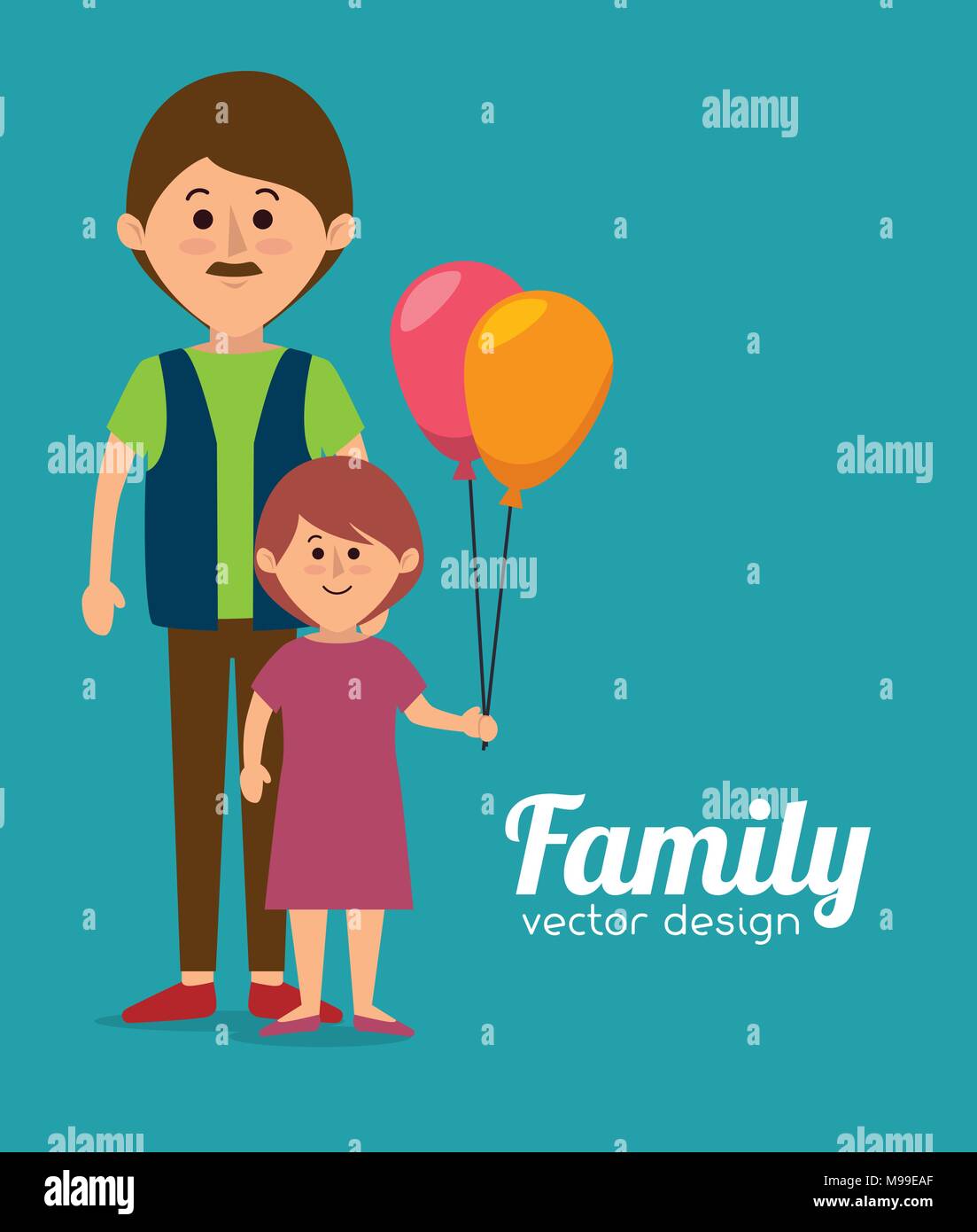 Family colorful cartoon Stock Vector Image & Art - Alamy