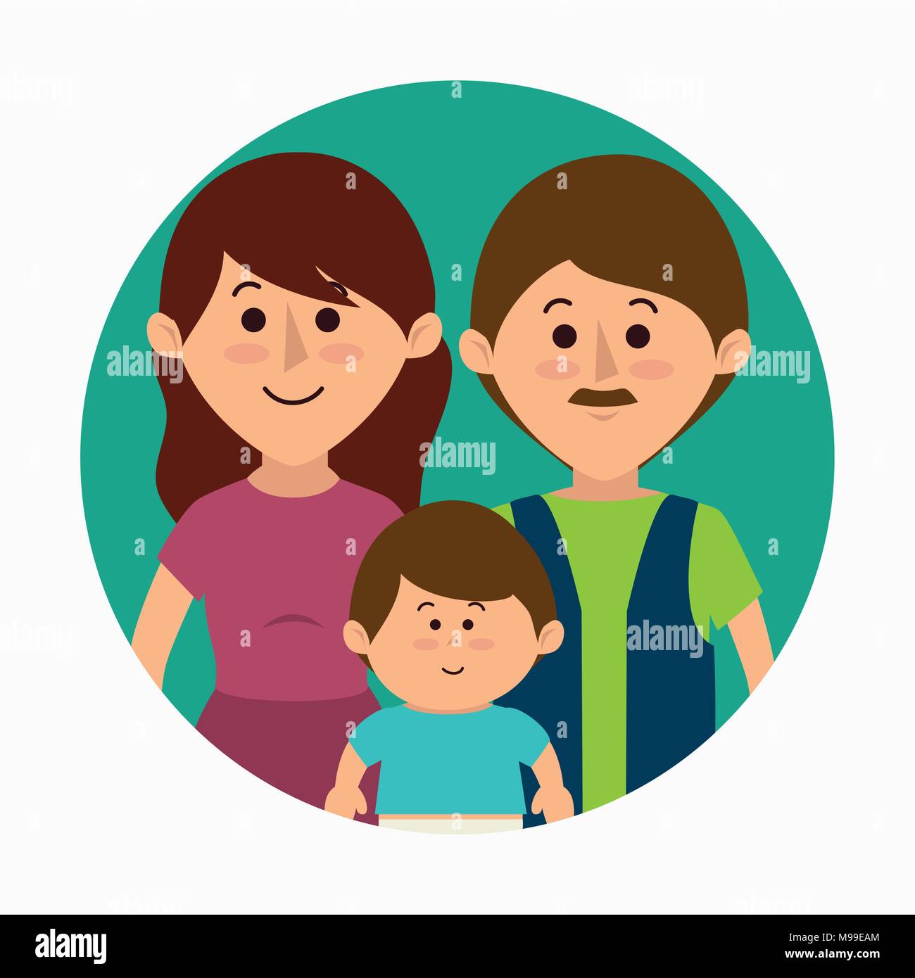 Family colorful cartoon Stock Vector Image & Art - Alamy