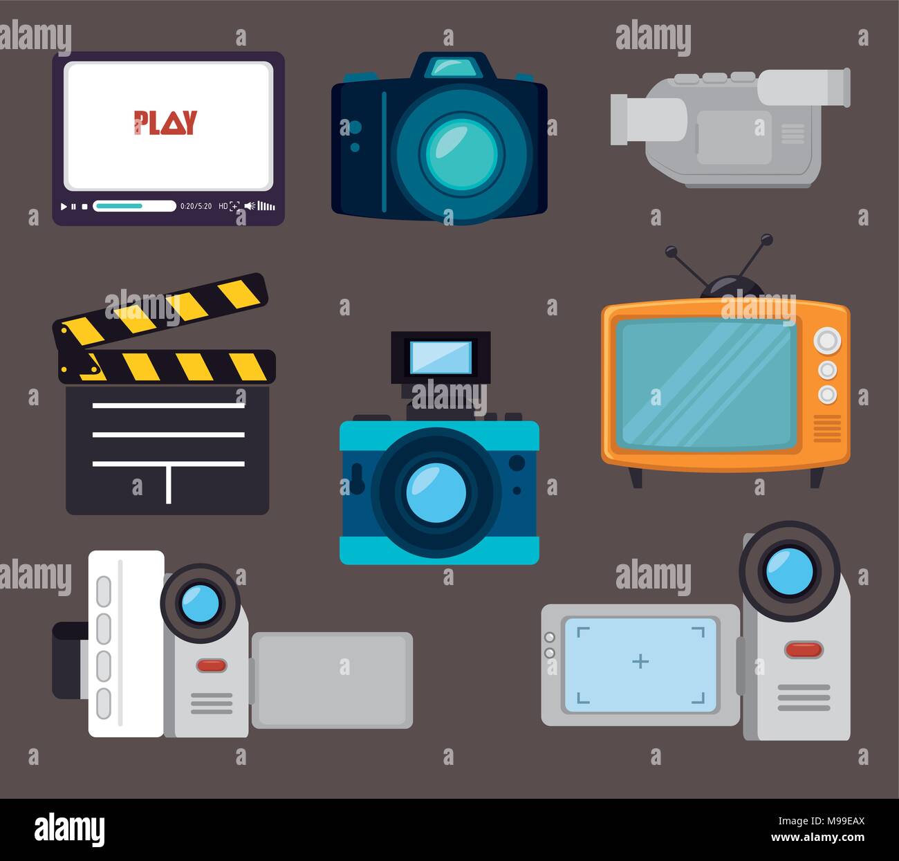 Videos and entertainment Stock Vector Image & Art - Alamy