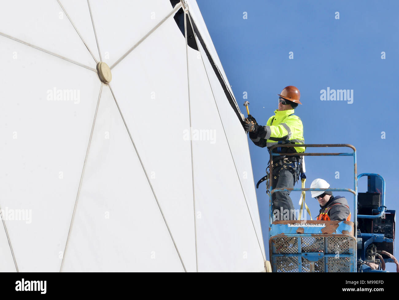 Chris Liverman and David Hartmann, both with SAS construction ...