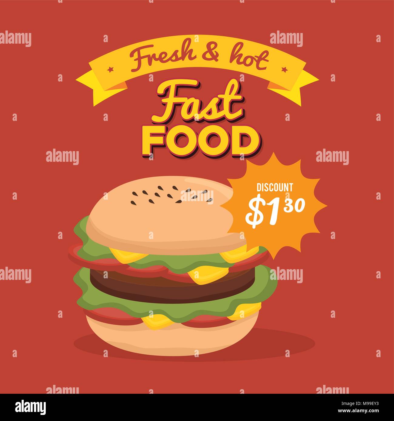 Fast and delicious food Stock Vector Image & Art - Alamy