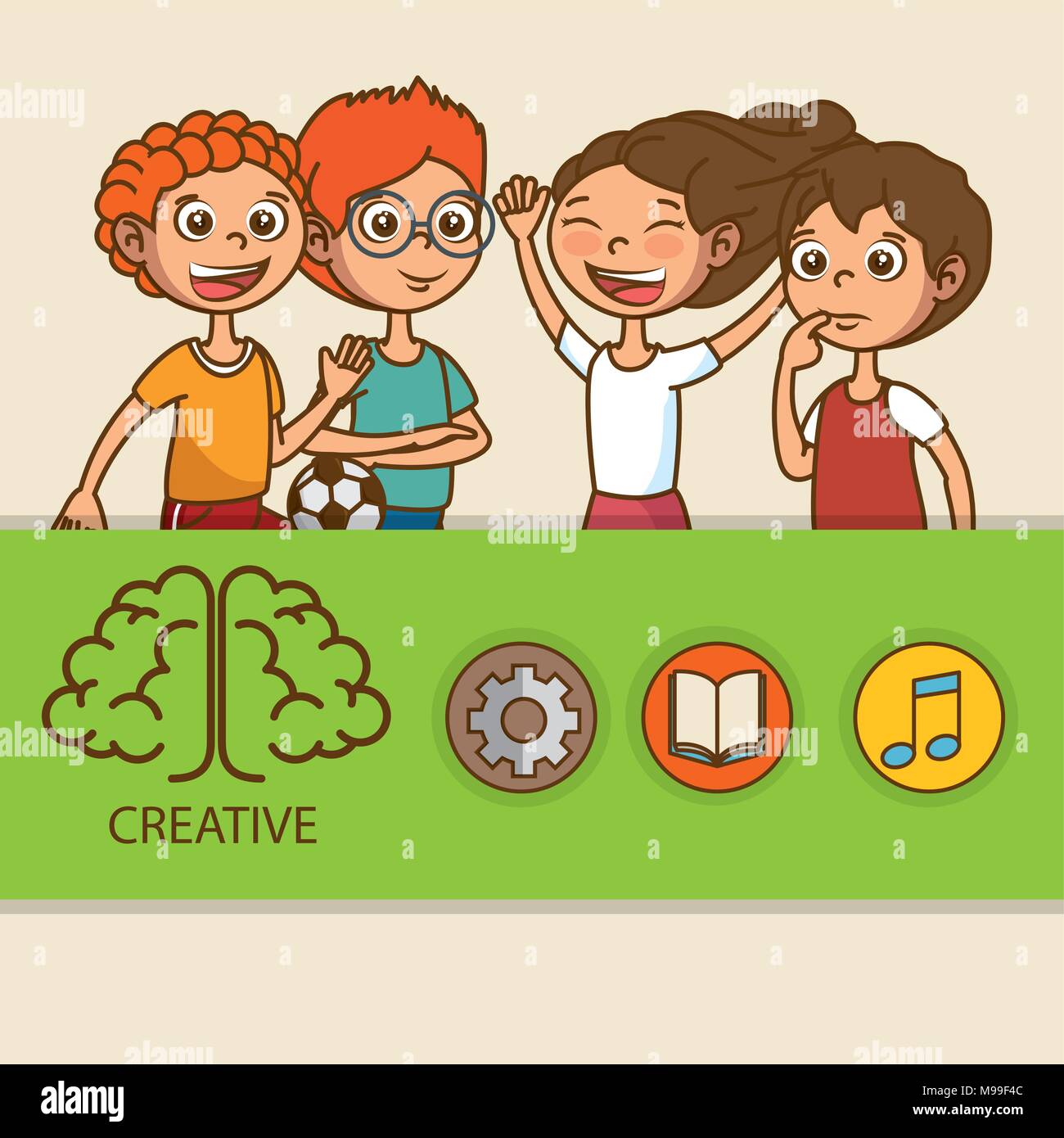 kids with creative big idea Stock Vector Image & Art - Alamy
