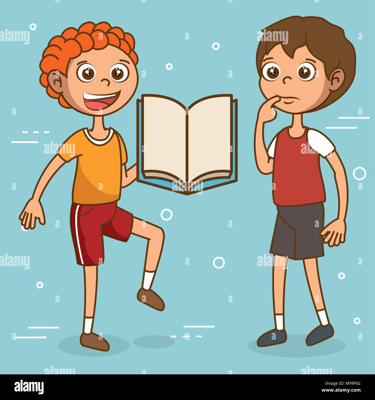 kids with education icons Stock Vector Image & Art - Alamy