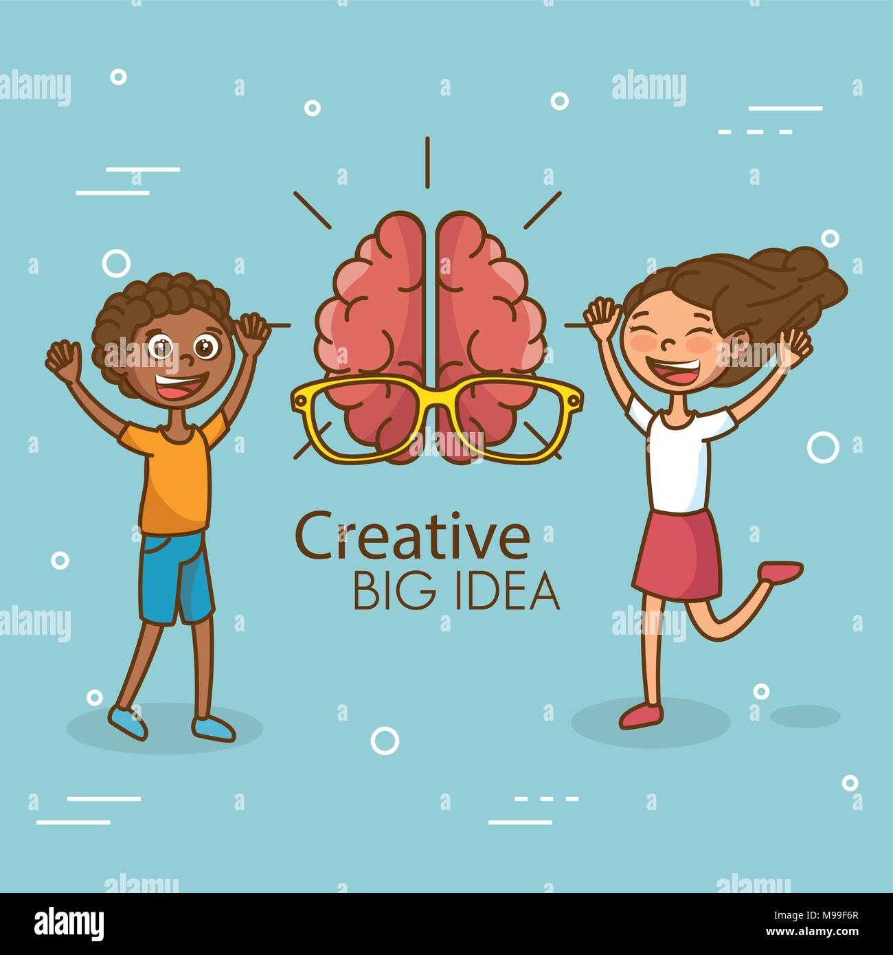 kids with creative big idea Stock Vector Image & Art - Alamy