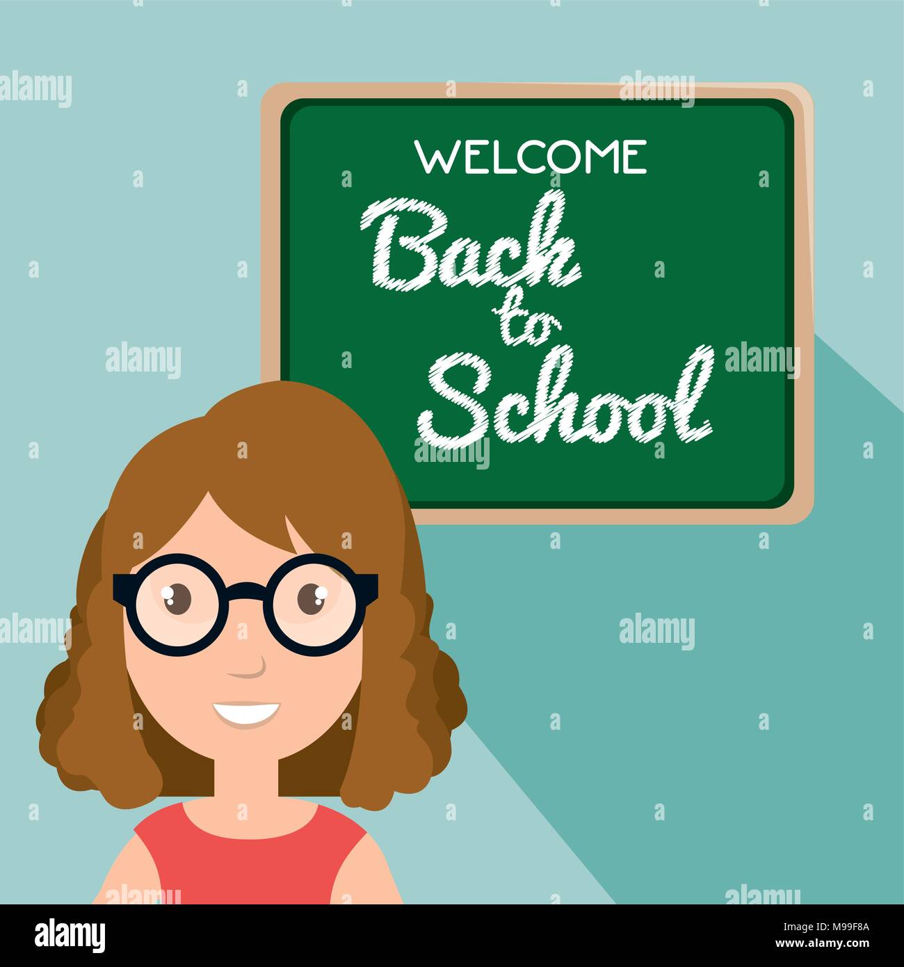 teacher with chalkboard back to school Stock Vector Image & Art - Alamy