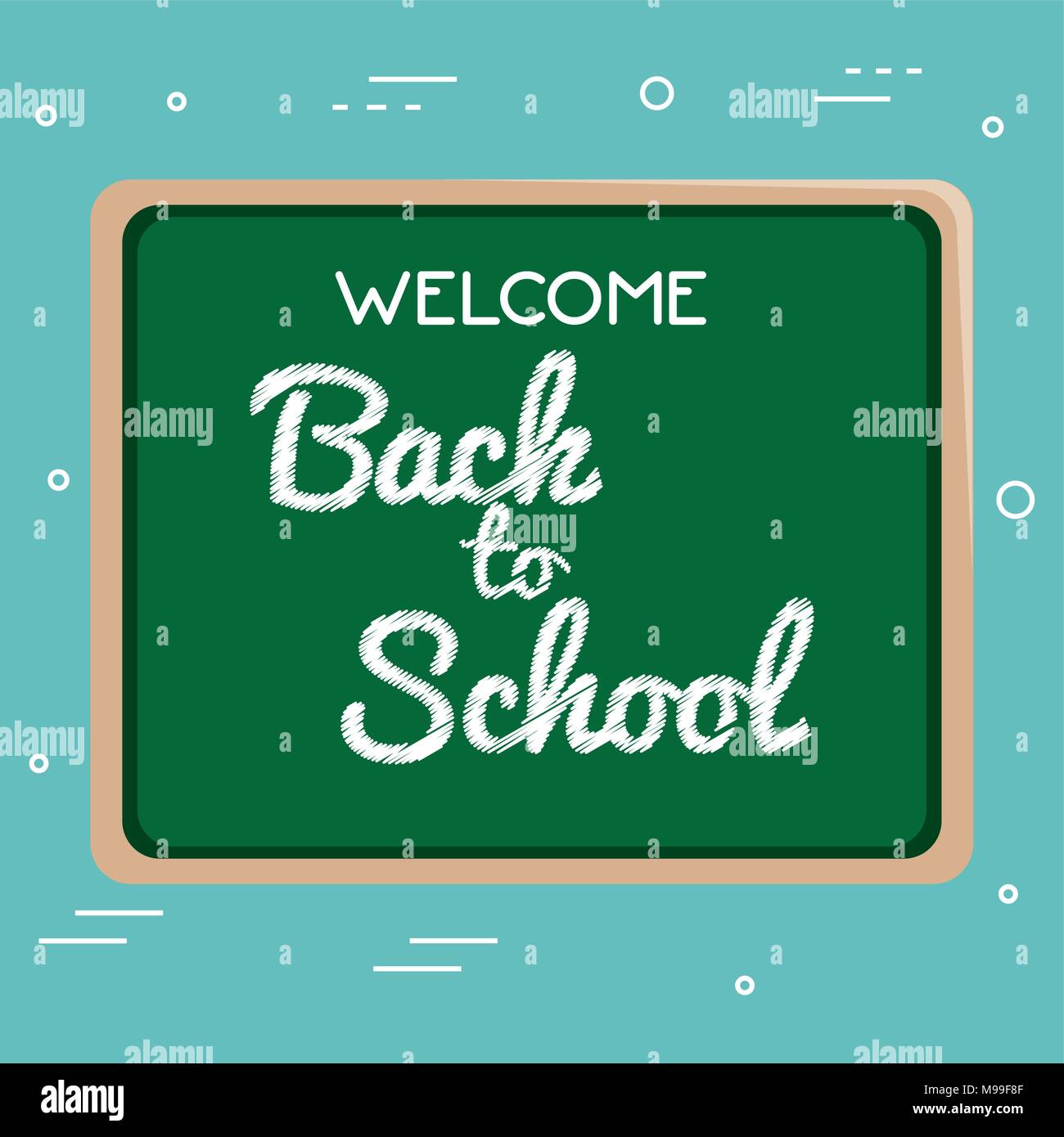 chalkboard with welcome back to school message Stock Vector Image & Art ...
