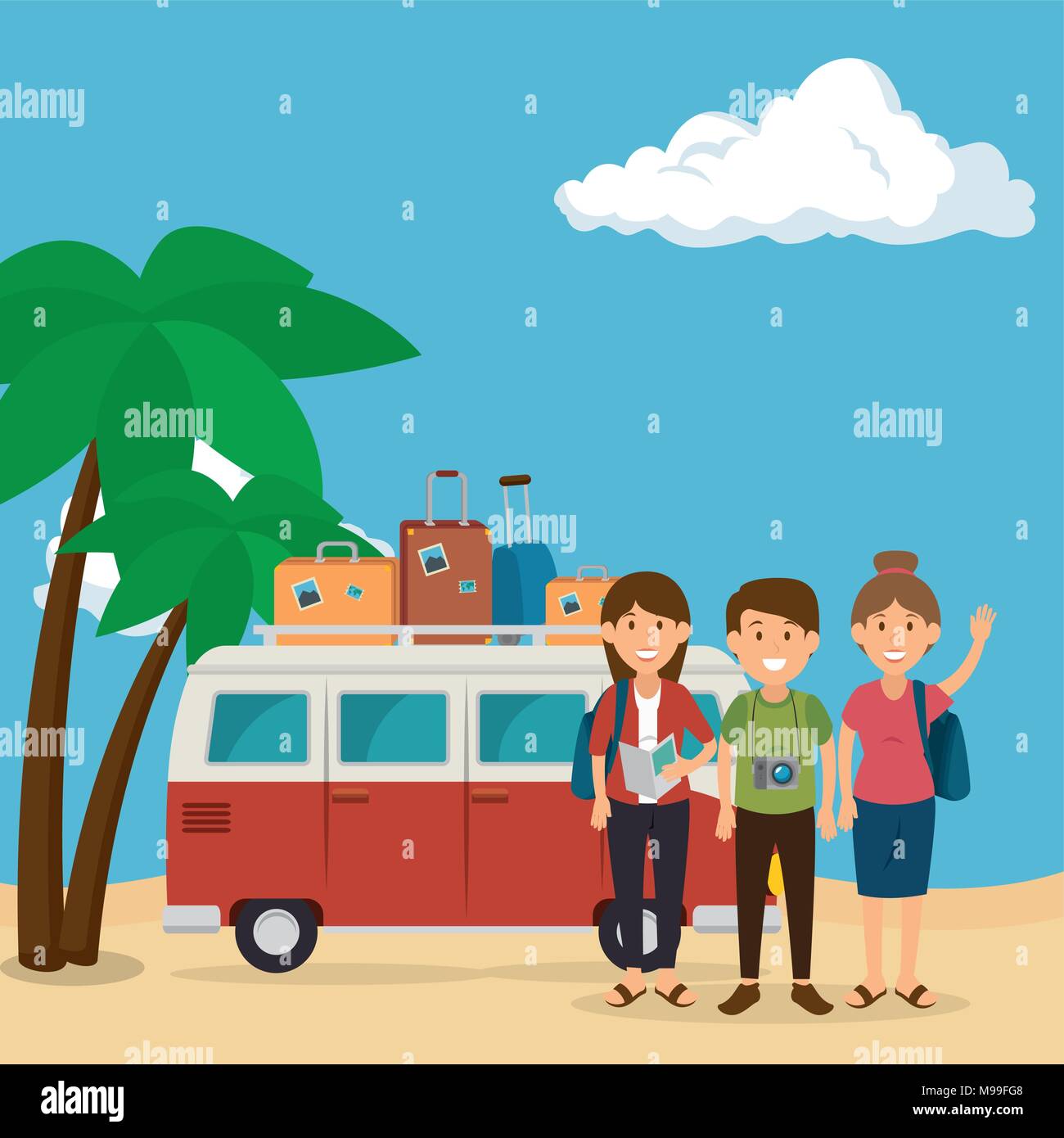 Friends vacations Stock Vector Images - Alamy