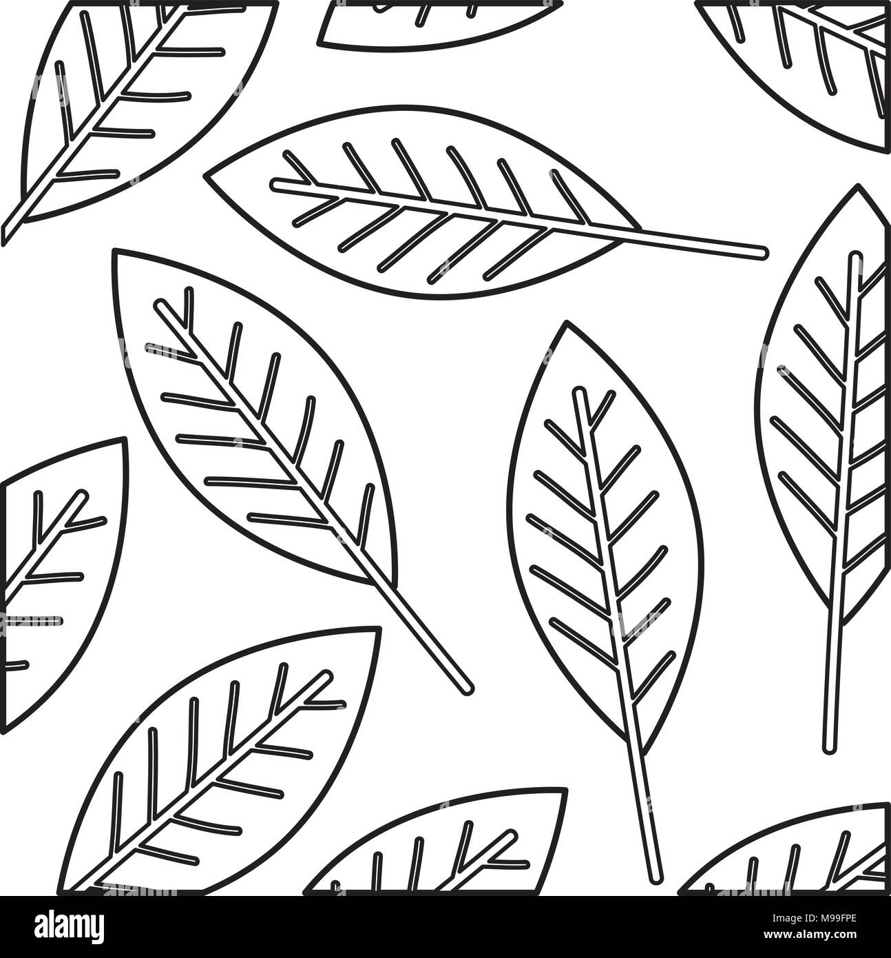 leafs plant pattern background Stock Vector Image & Art - Alamy