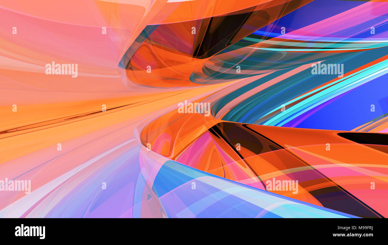 Curvy Abstract Background. 3d illustration Stock Photo - Alamy