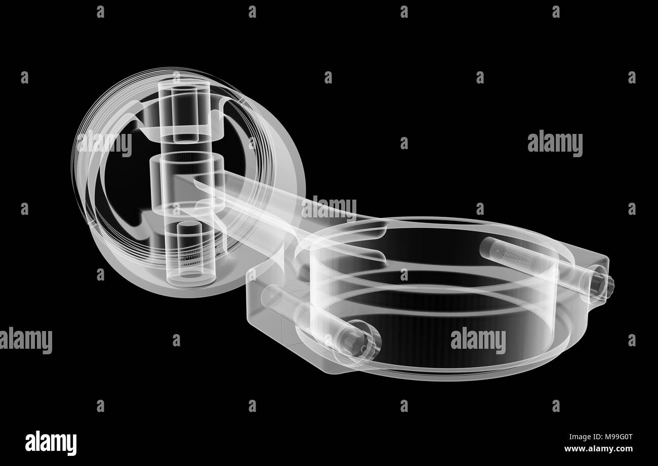 Engine piston x-ray, isolated Stock Photo - Alamy