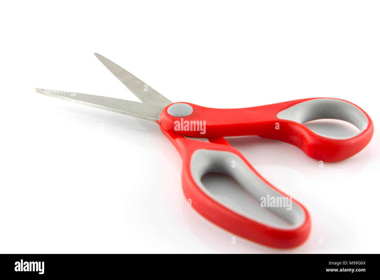red scissors isolate on white background Stock Photo - Alamy