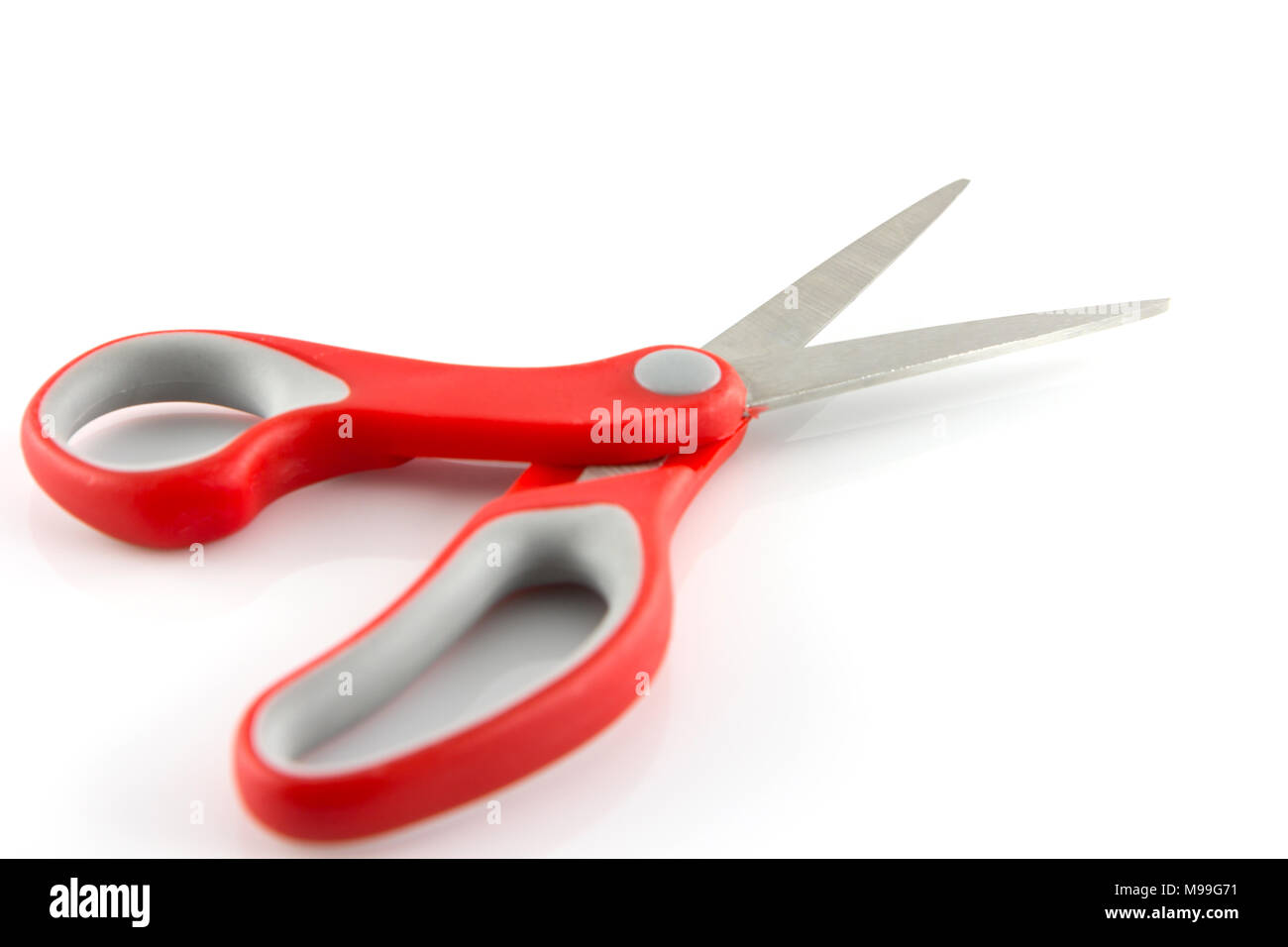 red scissors isolate on white background Stock Photo - Alamy