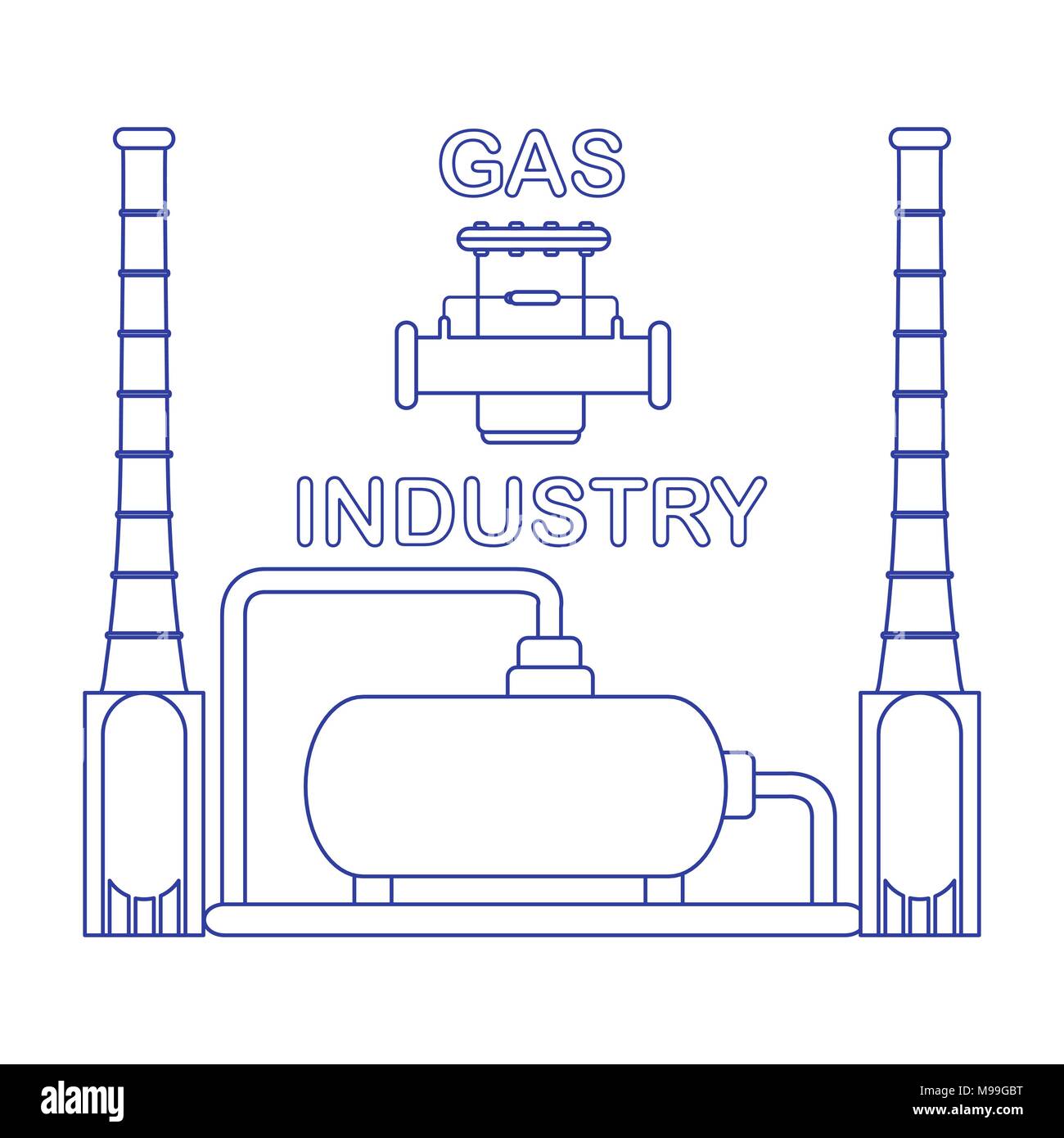 Gas processing plant. Gas filter. Design for announcement ...