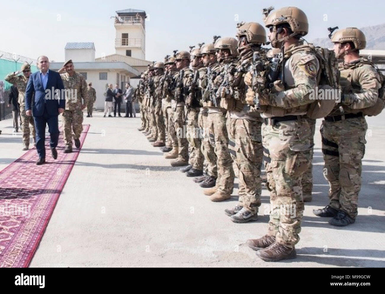 Mr. Wais Ahmad Barmak, Afghan Minister of Interior Affairs inspects ...