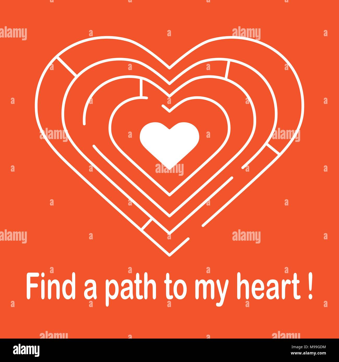 Labyrinth to the heart and the inscription find a path to my heart ...
