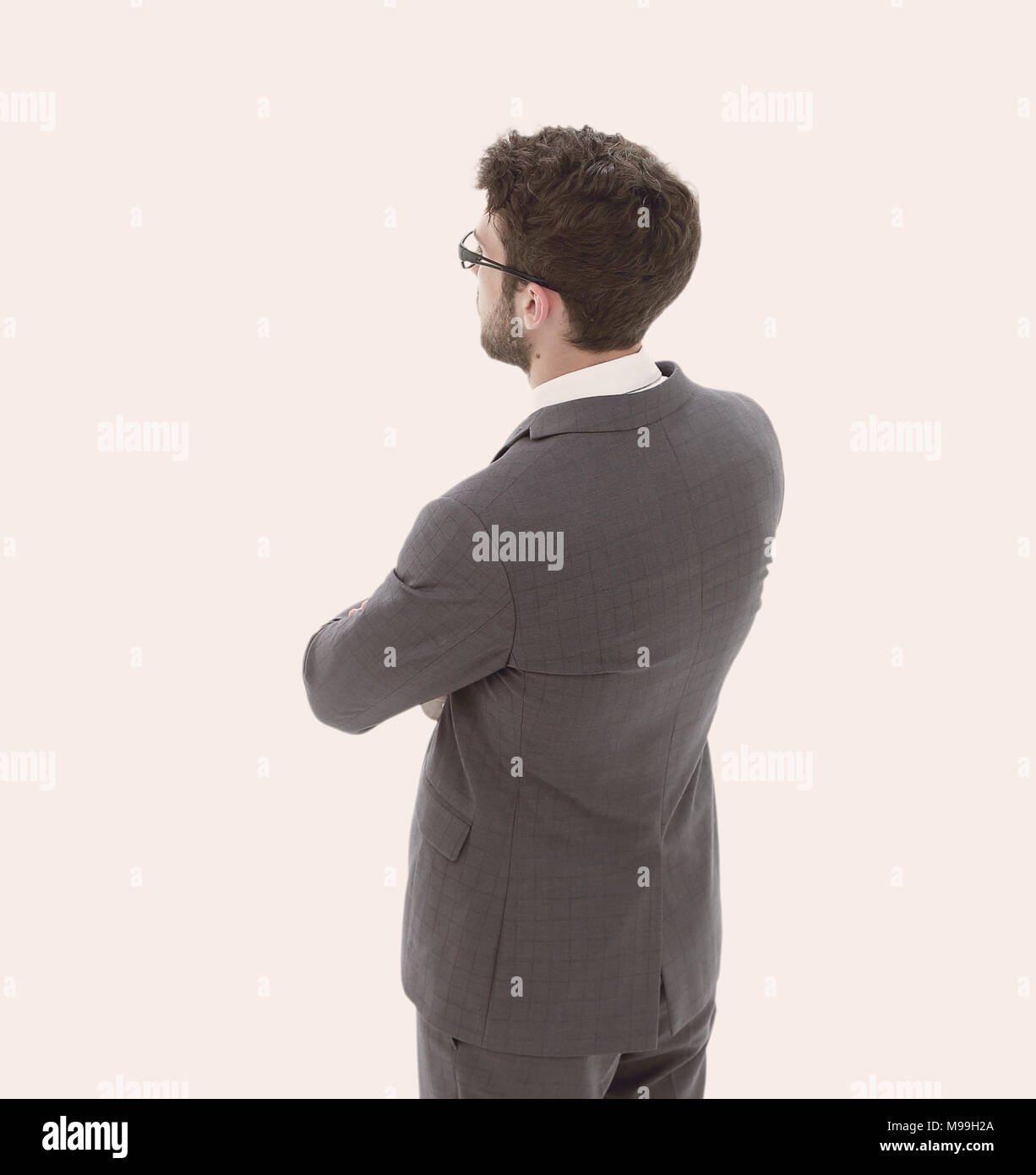 business man looking forward. back view Stock Photo - Alamy