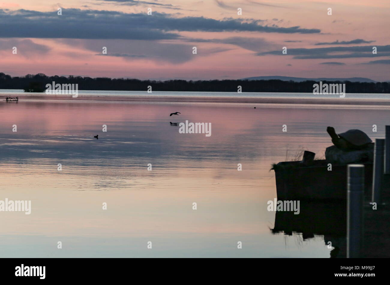 Sunset Lough Neagh Northern Ireland Stock Photo - Alamy