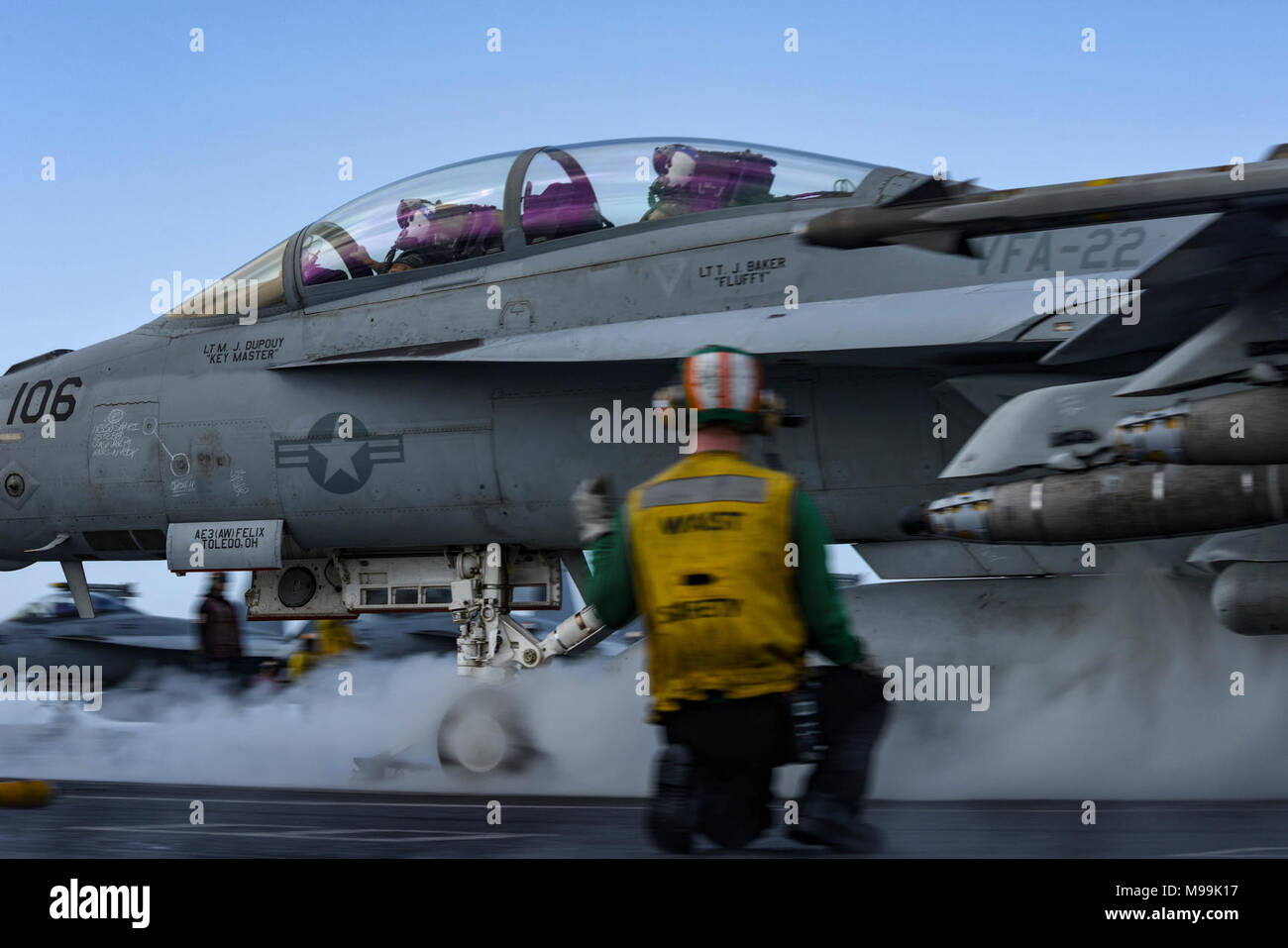 ARABIAN GULF (Feb. 25, 2018) An F/A-18F Super Hornet, assigned to the ...