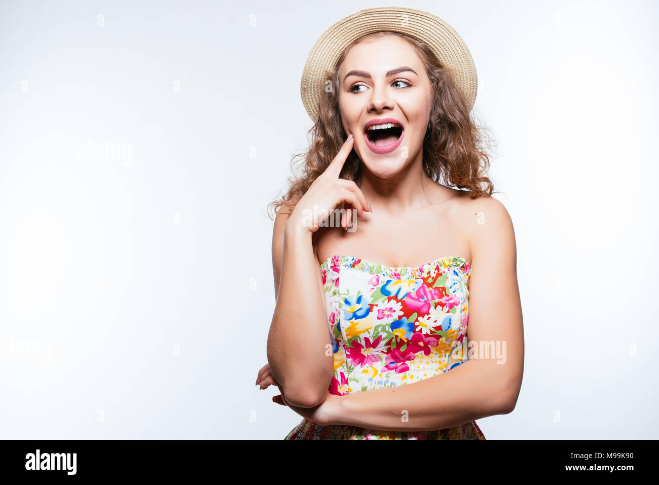 Girl wearing white singlet hi-res stock photography and images - Alamy