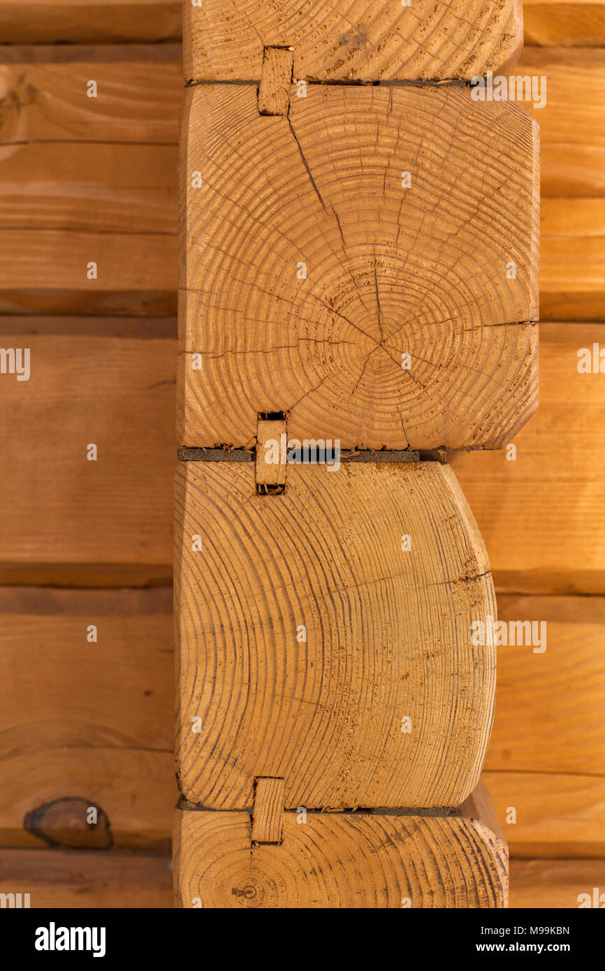 Joints of wooden beams hi-res stock photography and images - Alamy