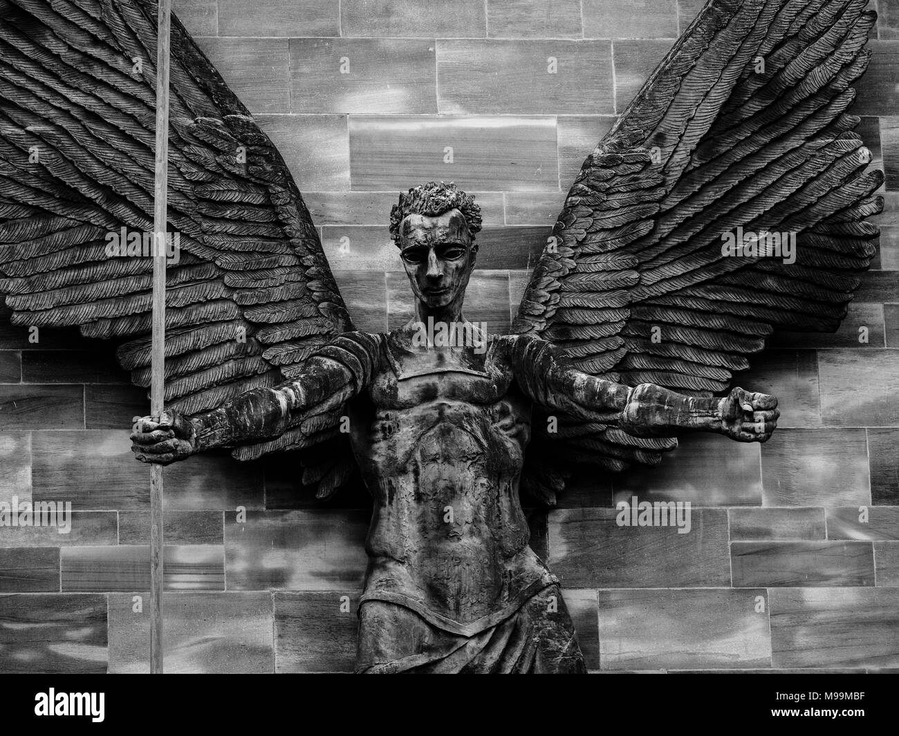 Coventry cathedral sculpture sculpture Black and White Stock Photos ...